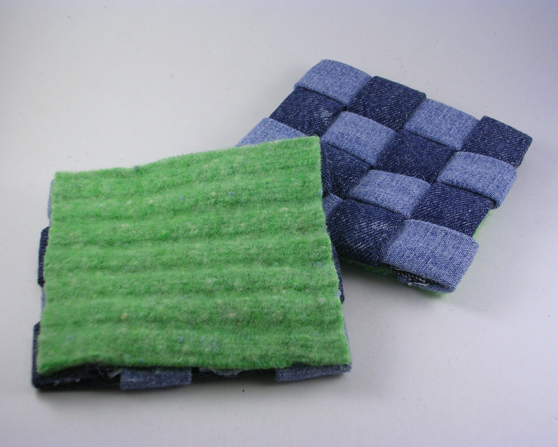 Woven Denim And Felt Coasters on Luulla